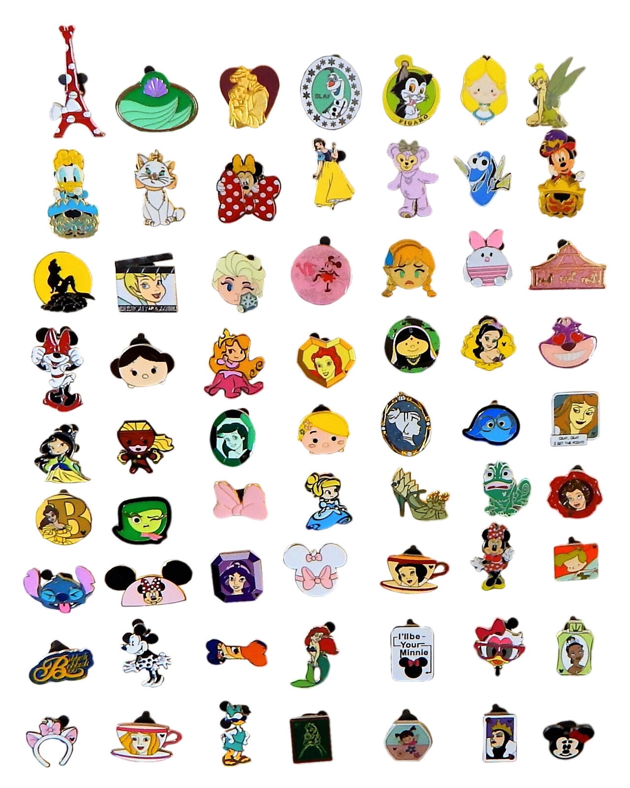 Disney Assorted Girl Pins 25 Count, Fully Tradable, Individually Bagged ...