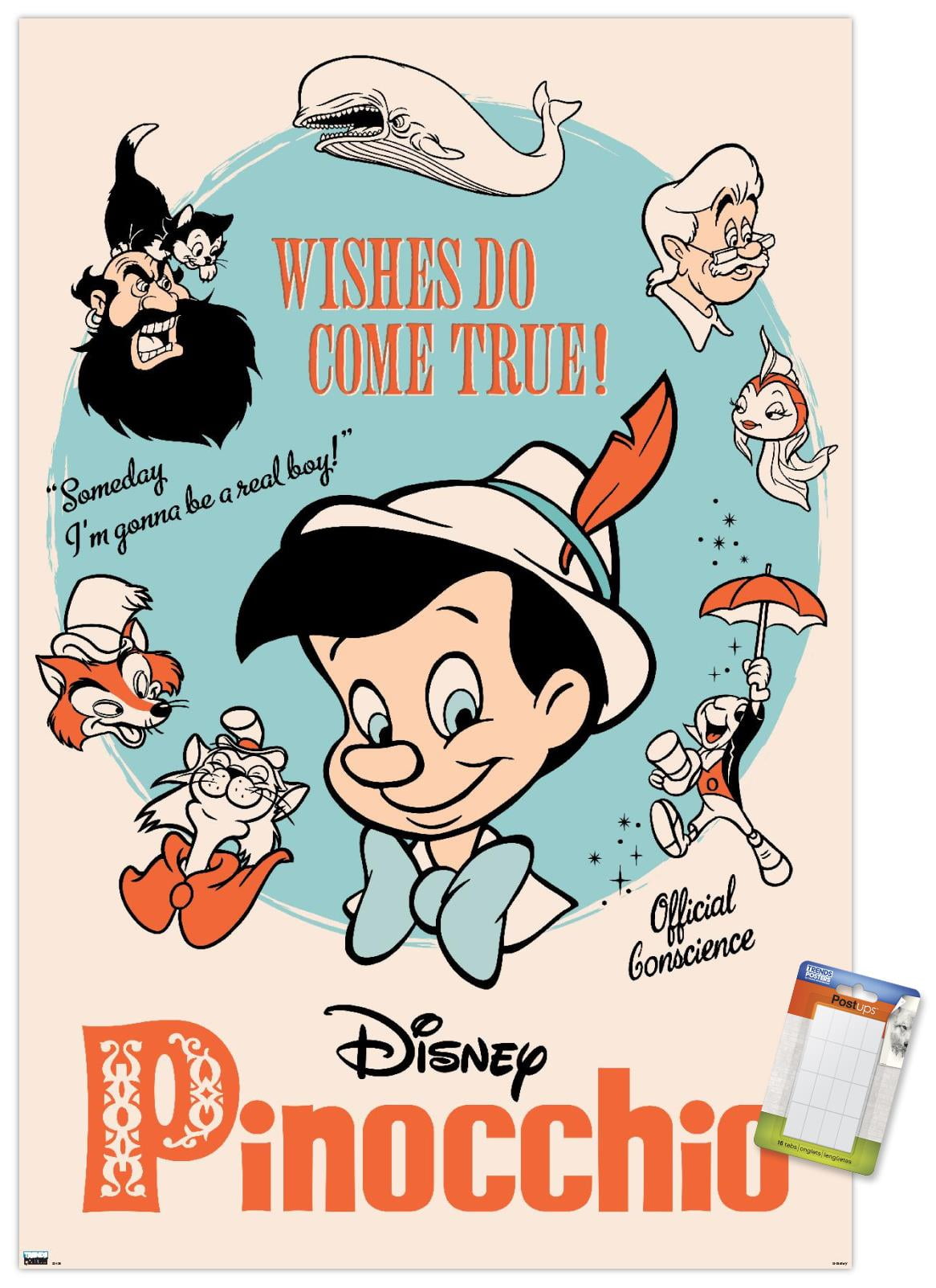 Disney Pinocchio: 85th - Wishes Do Come True Wall Poster, 22.375" x 34 ...