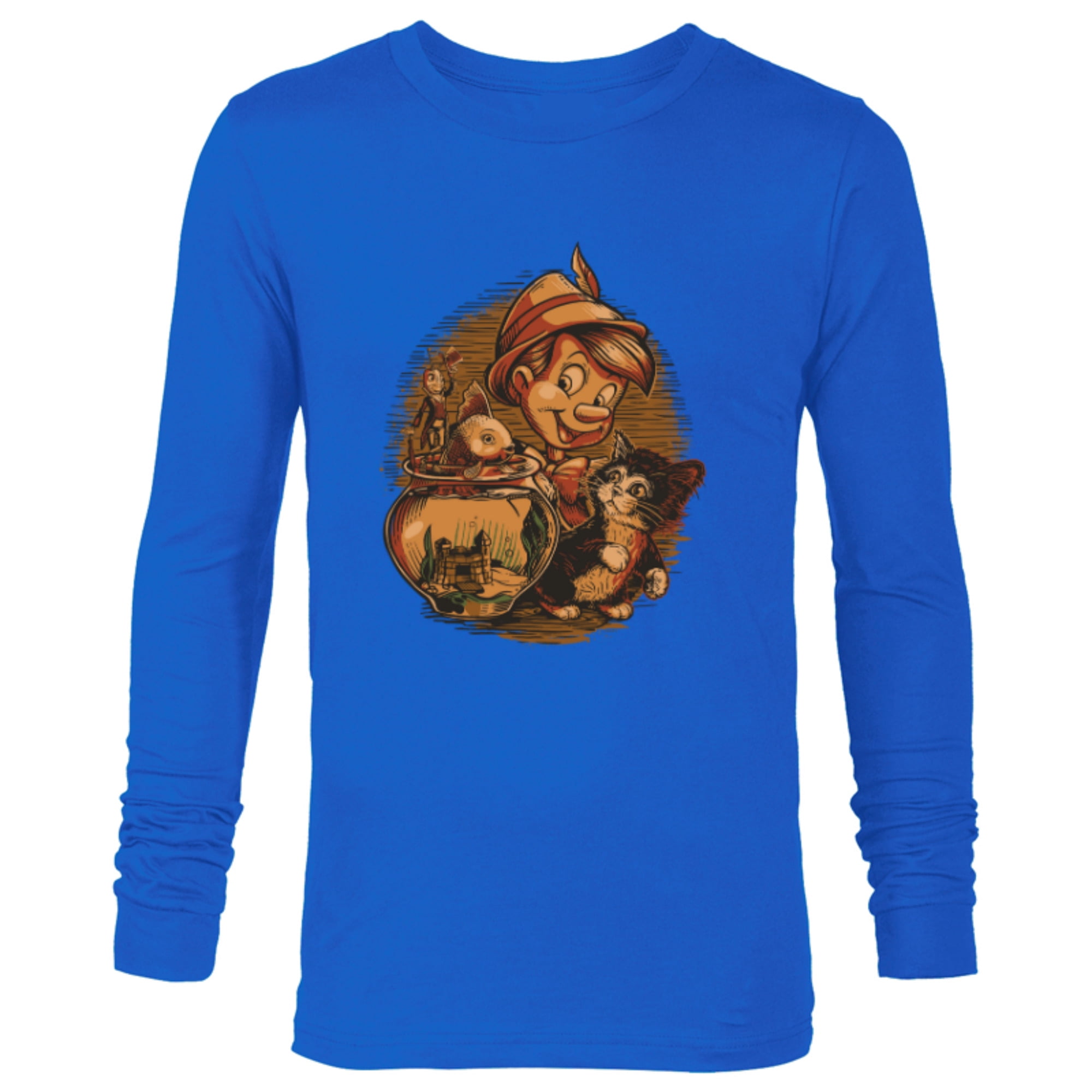 Disney Pinocchio, Jiminy Cricket, Figaro and Cleo - Long Sleeve T-Shirt ...