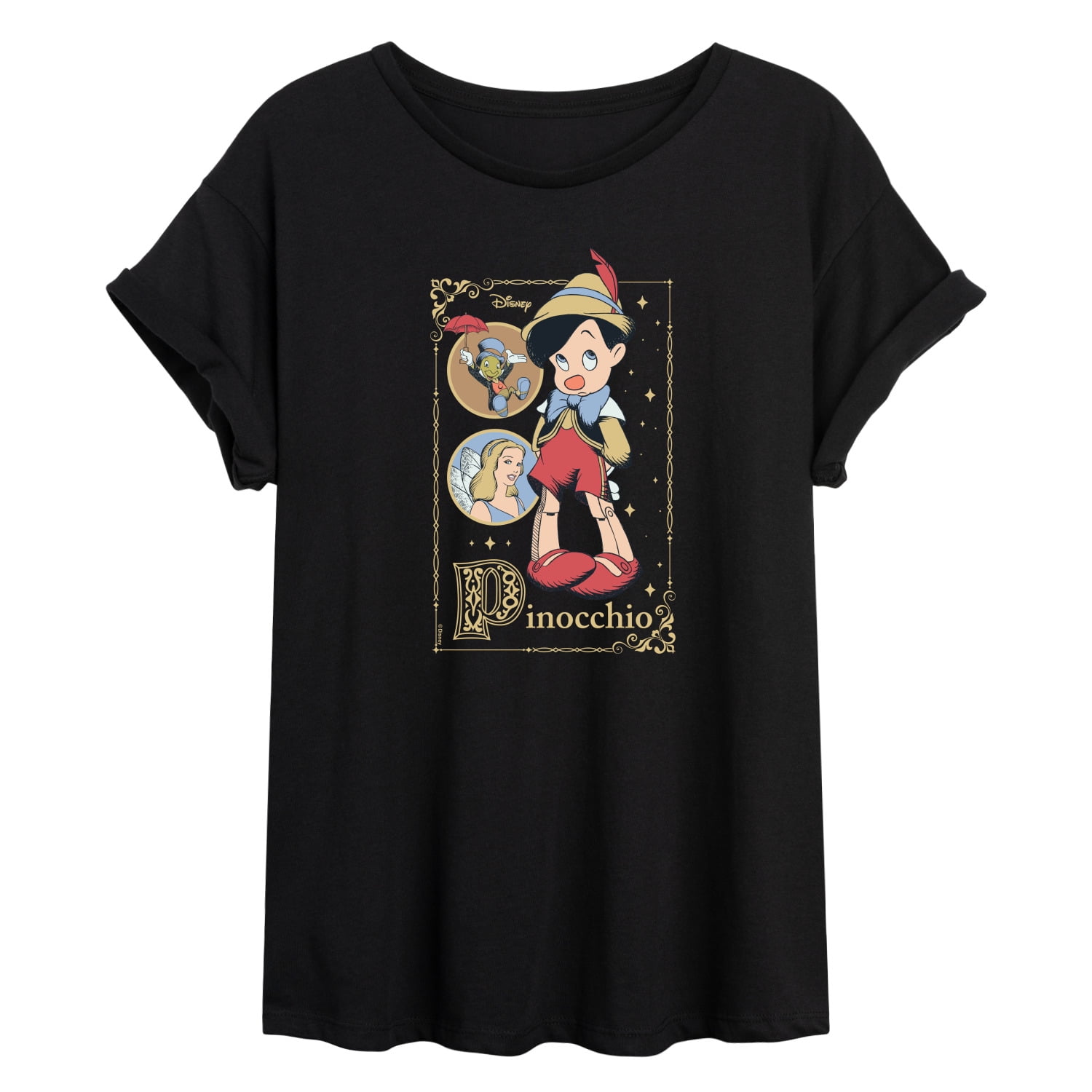 Disney - Pinocchio - Pinocchio - Oversized Graphic T-Shirt - Walmart.com