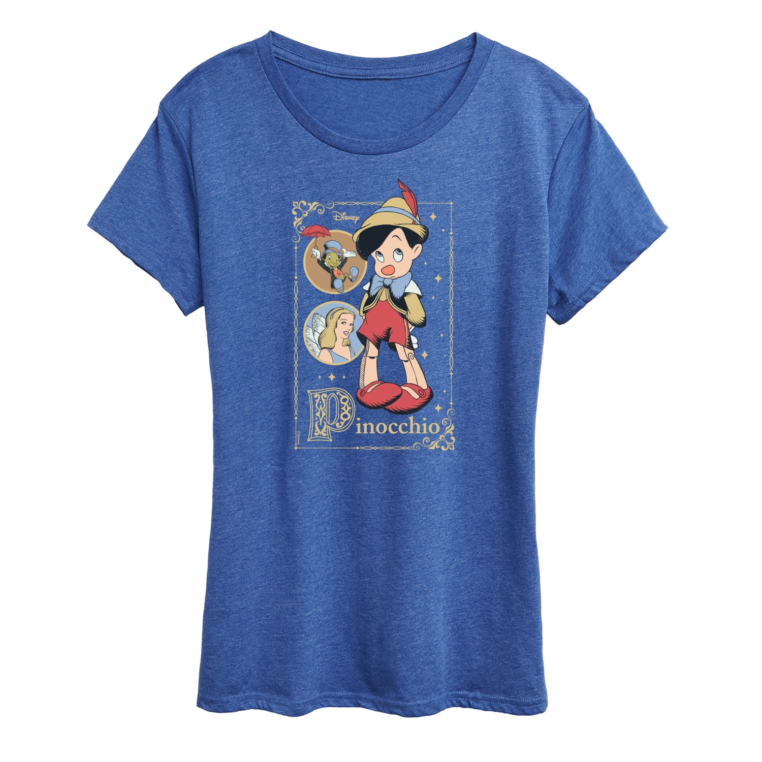 Disney - Pinocchio - Pinocchio - Women's Short Sleeve Graphic T-Shirt ...