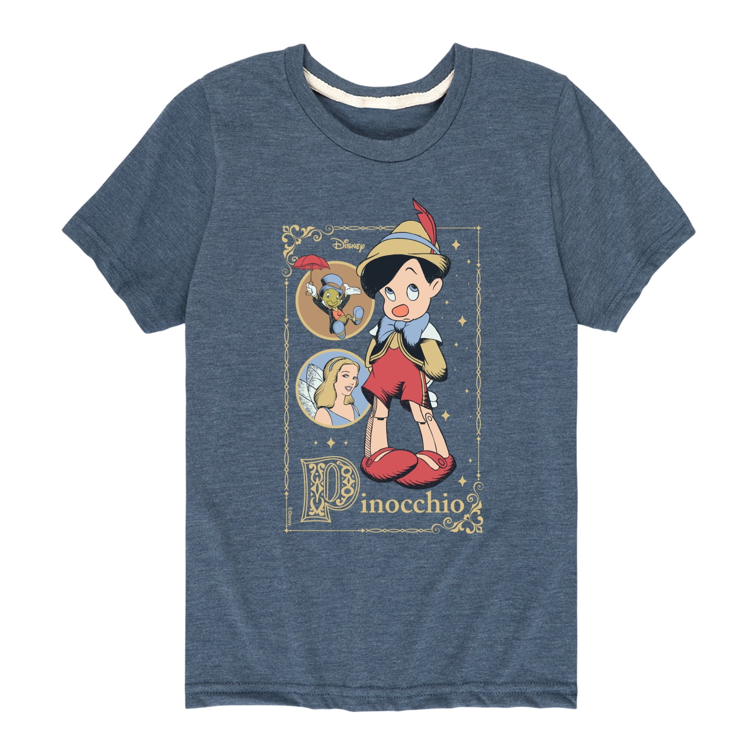 Disney - Pinocchio - Pinocchio - Youth Short Sleeve Graphic T-Shirt ...