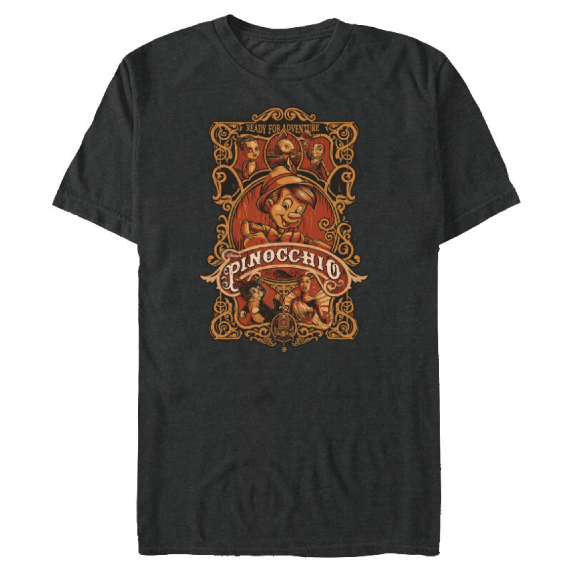 Disney Pinocchio Ready For An Adventure - Short Sleeve Blended T-Shirt ...