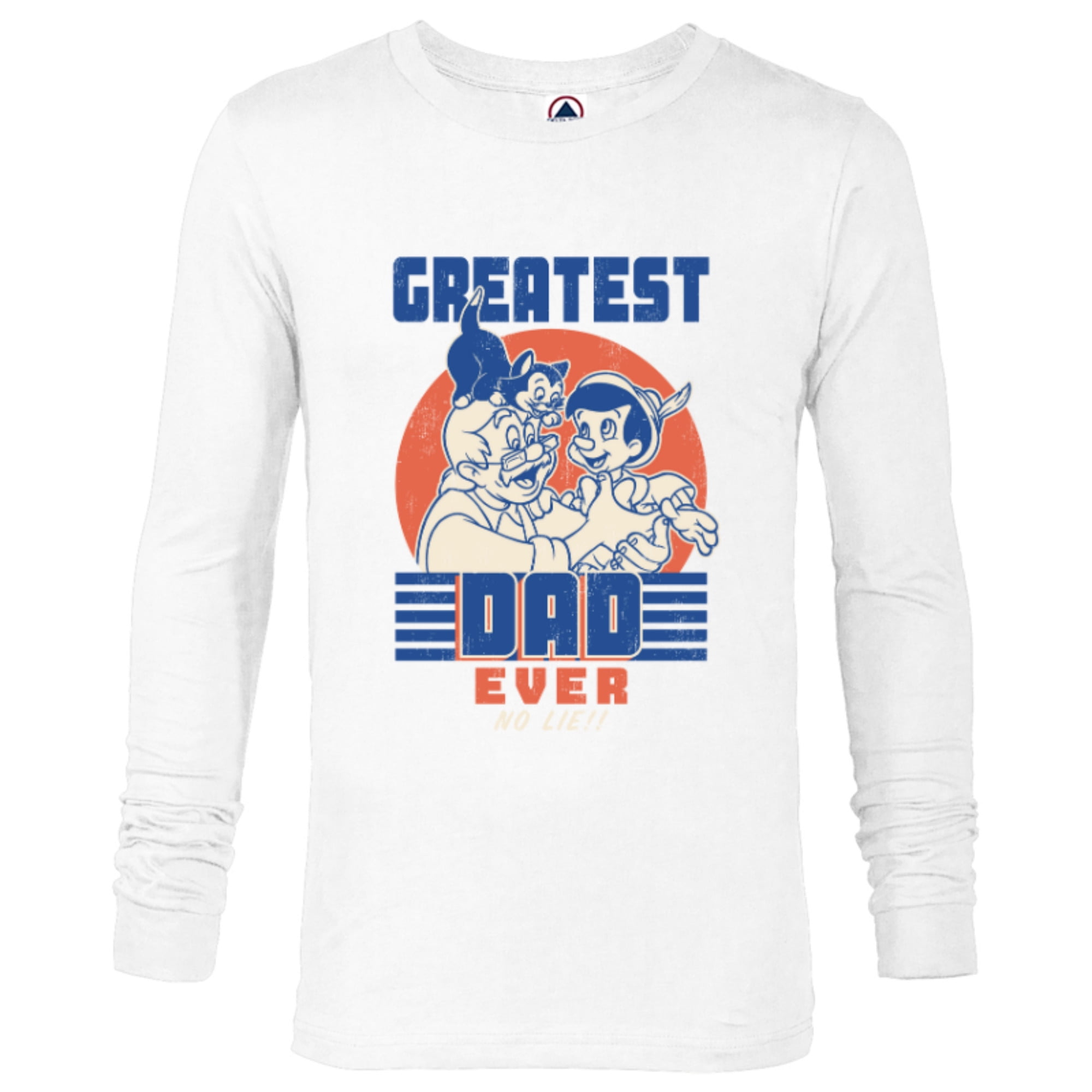 Disney Pinocchio and Geppetto Greatest Dad Ever No Lie - Long Sleeve T ...