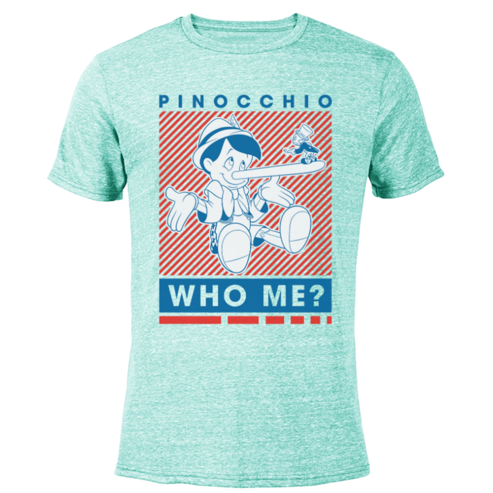 Disney Pinocchio and Jiminy Cricket Who Me? - Short Sleeve Blended T ...