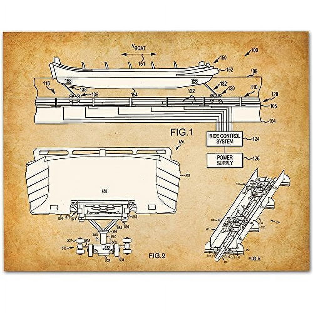 Disney Pirates of the Caribbean Boat - 11x14 Unframed Patent Print ...