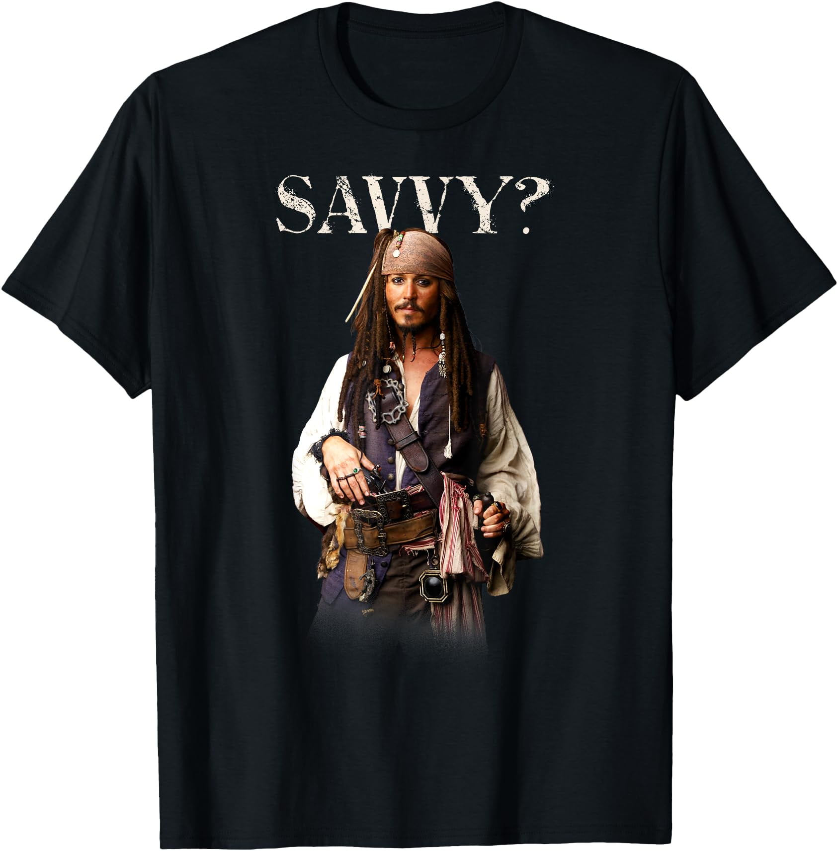 Disney Pirates of the Caribbean Captain Jack Savvy? T-Shirt - Walmart.com