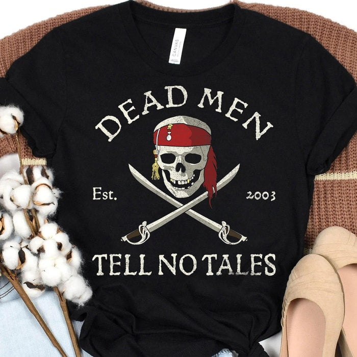 Disney Pirates of the Caribbean Dead Men Tell No Tales T-Shirt, Jack ...