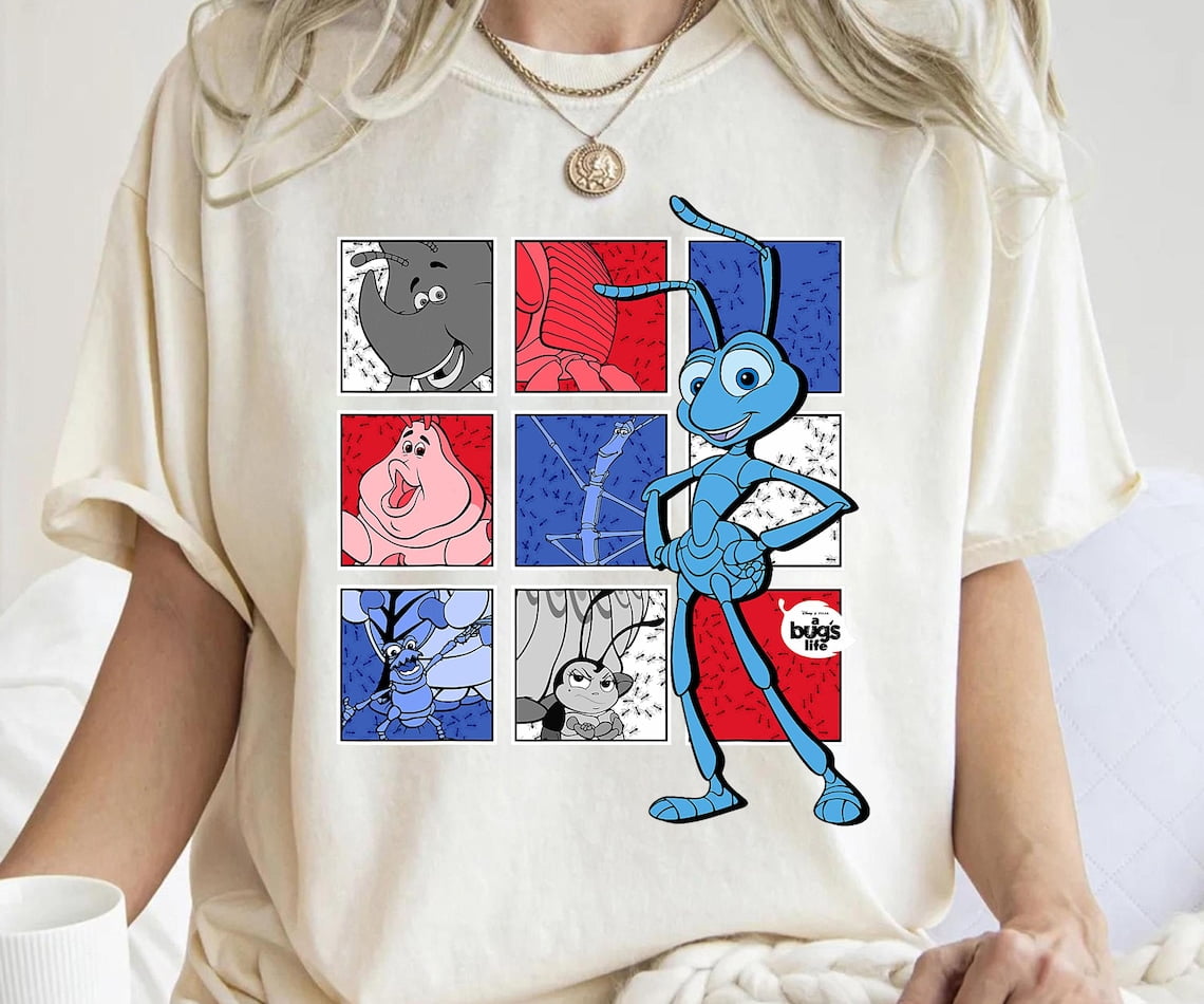 Disney Pixar A Bug'S Life Characters Squad T-Shirt, Heimlich Flik ...