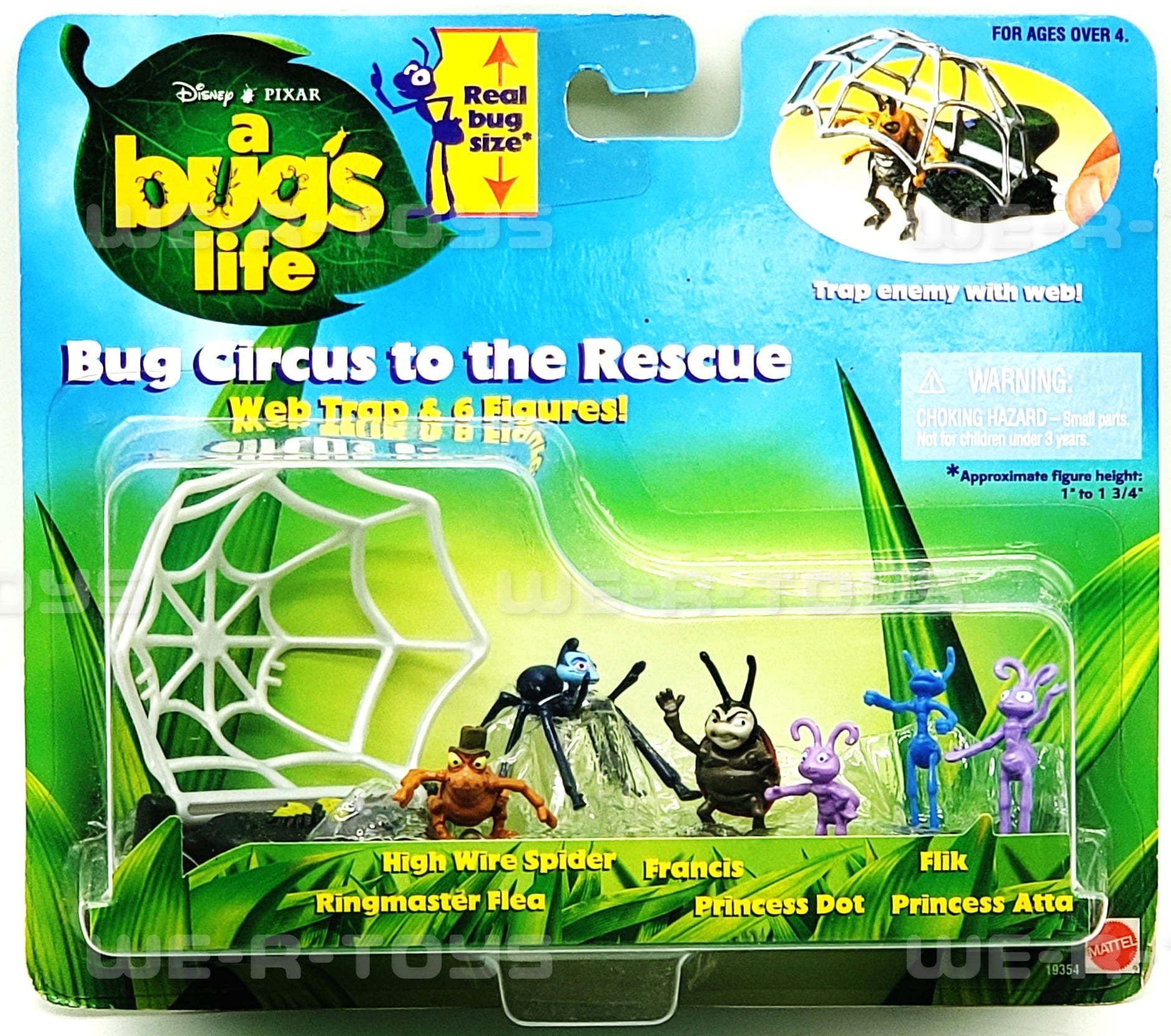 Disney Pixar A Bug's Life Bug Circus to the Rescue Web Trap & 6 Figures ...