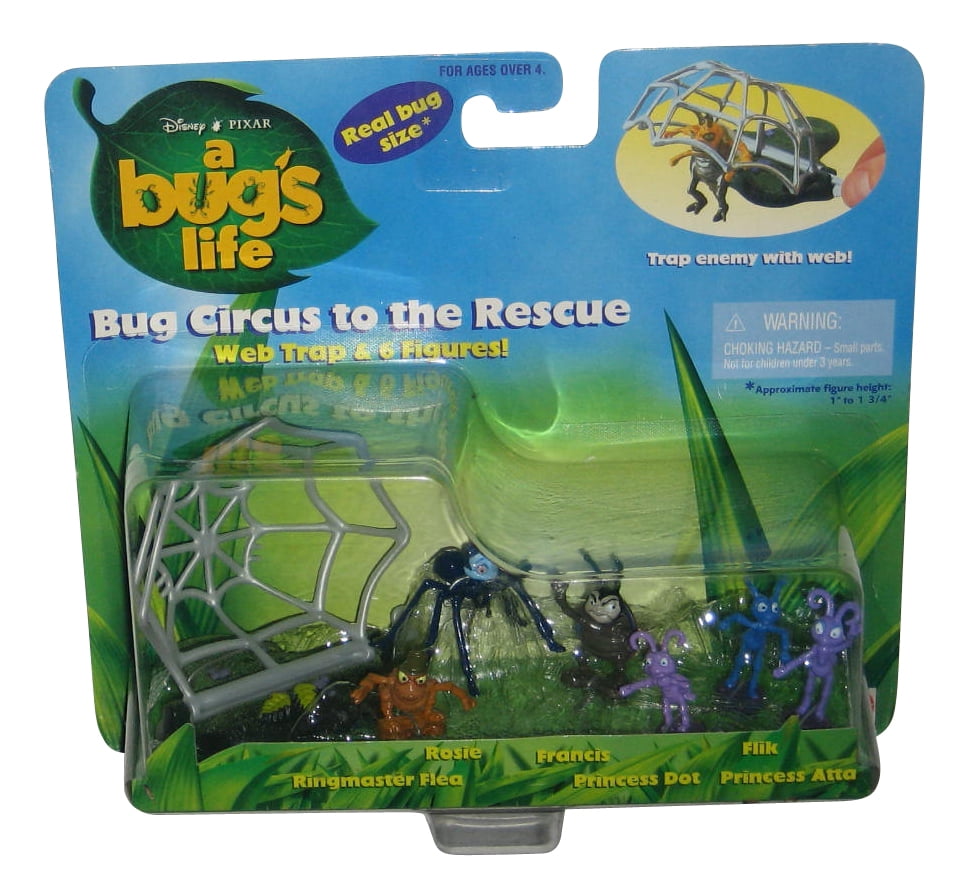 Disney Pixar A Bug's Life Bug Circus to the Rescue Web Trap & 6 Figures ...