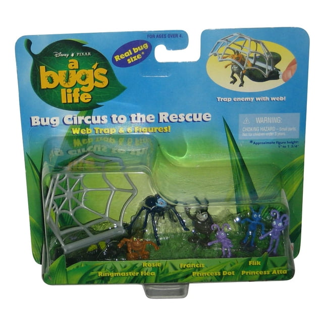 Disney Pixar A Bug's Life Bug Circus to the Rescue Web Trap & 6 Figures ...