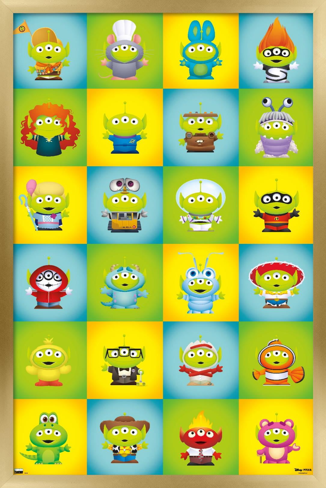 Disney Pixar - Aliens Group Wall Poster, 14.725" x 22.375", Framed ...