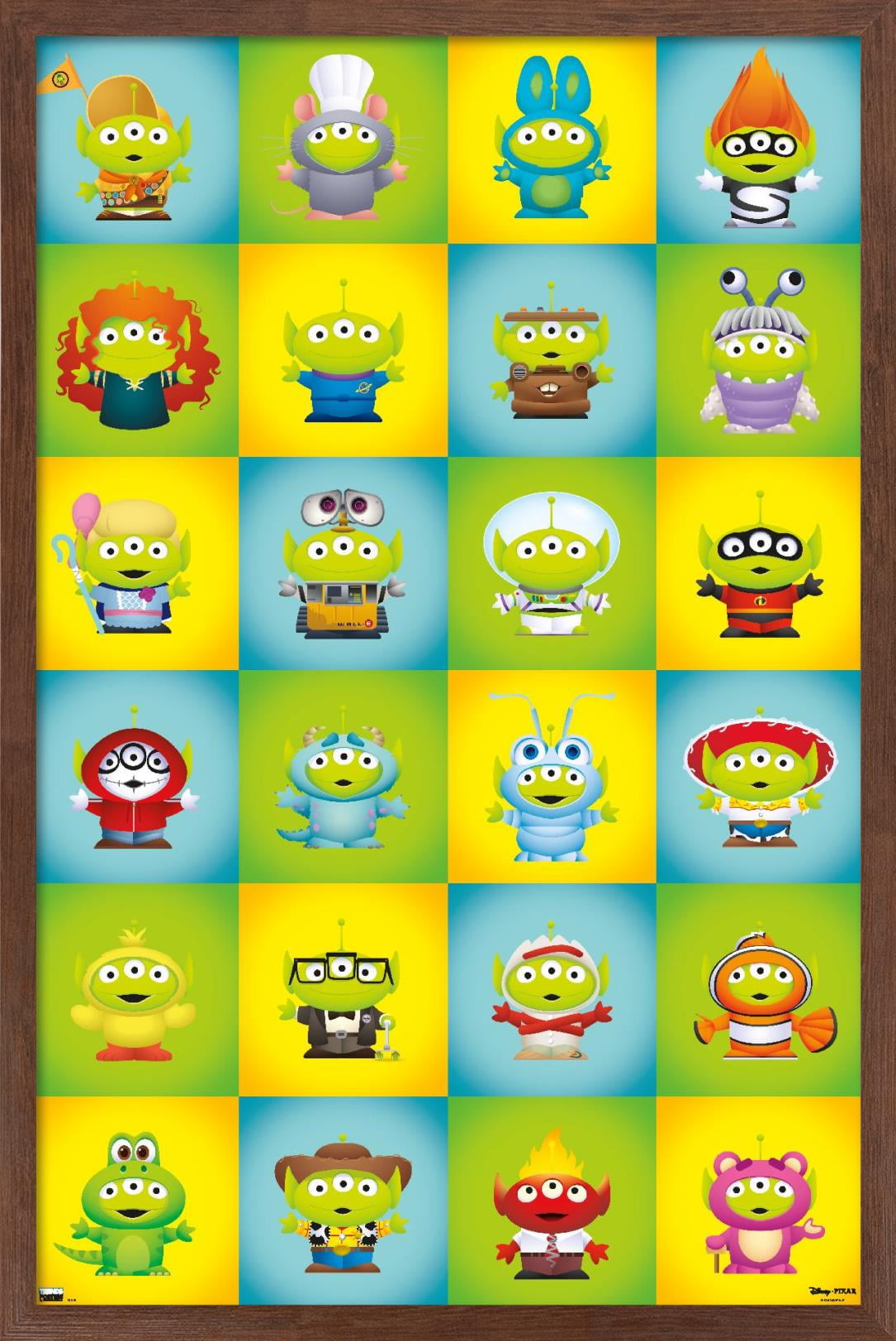 Disney Pixar - Aliens Group Wall Poster, 22.375" x 34", Framed ...