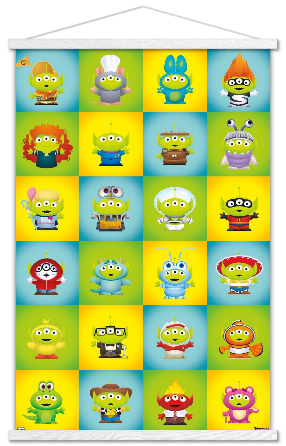 Disney Pixar - Aliens Group Wall Poster with Wooden Magnetic Frame, 22. ...