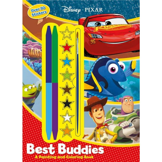 Disney Pixar Best Buddies: A Painting And Coloring Book With Stickers ...