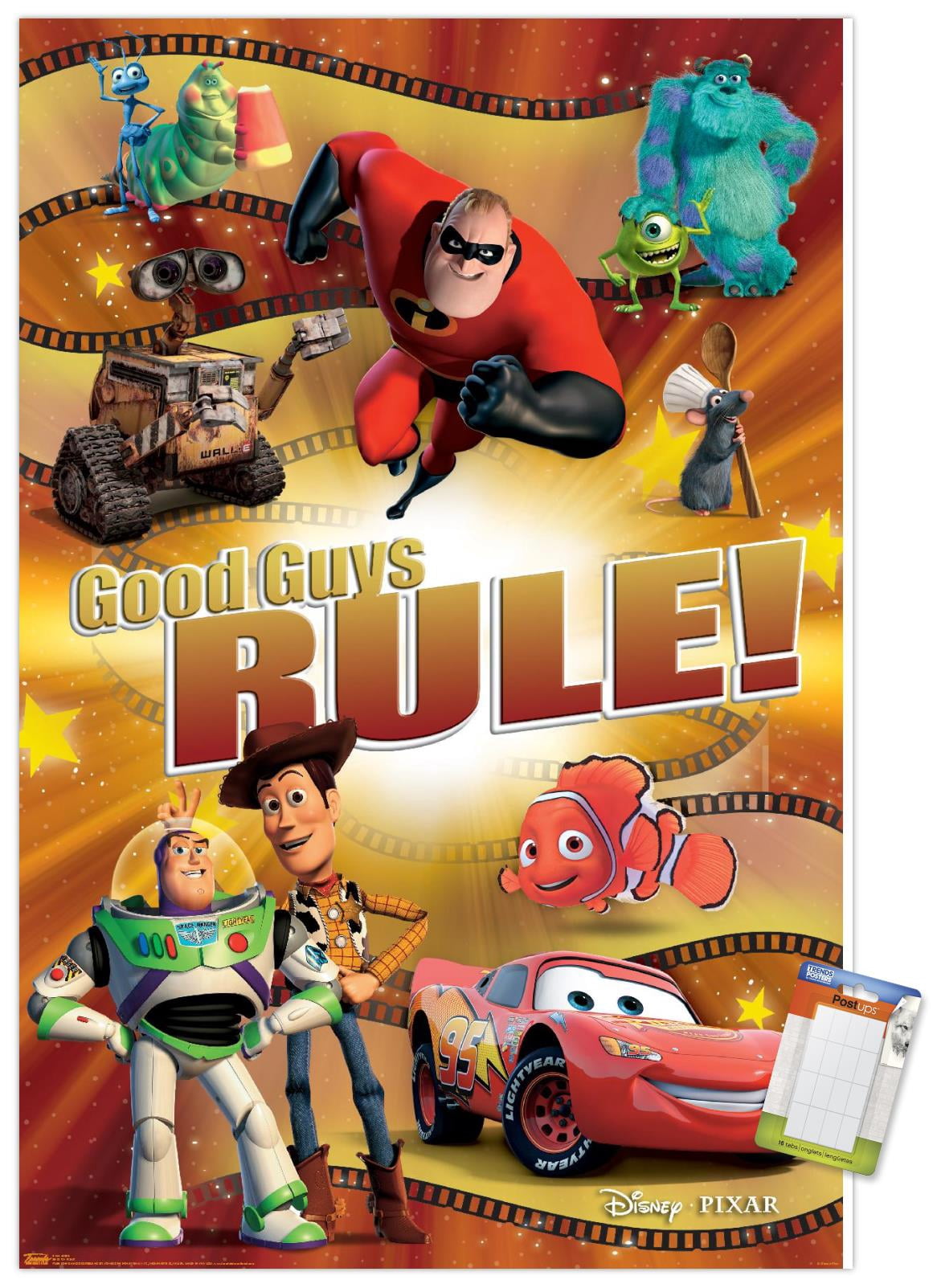Disney Pixar - Best of Pixar - Good Guys Rule! Wall Poster, 14.725" x ...