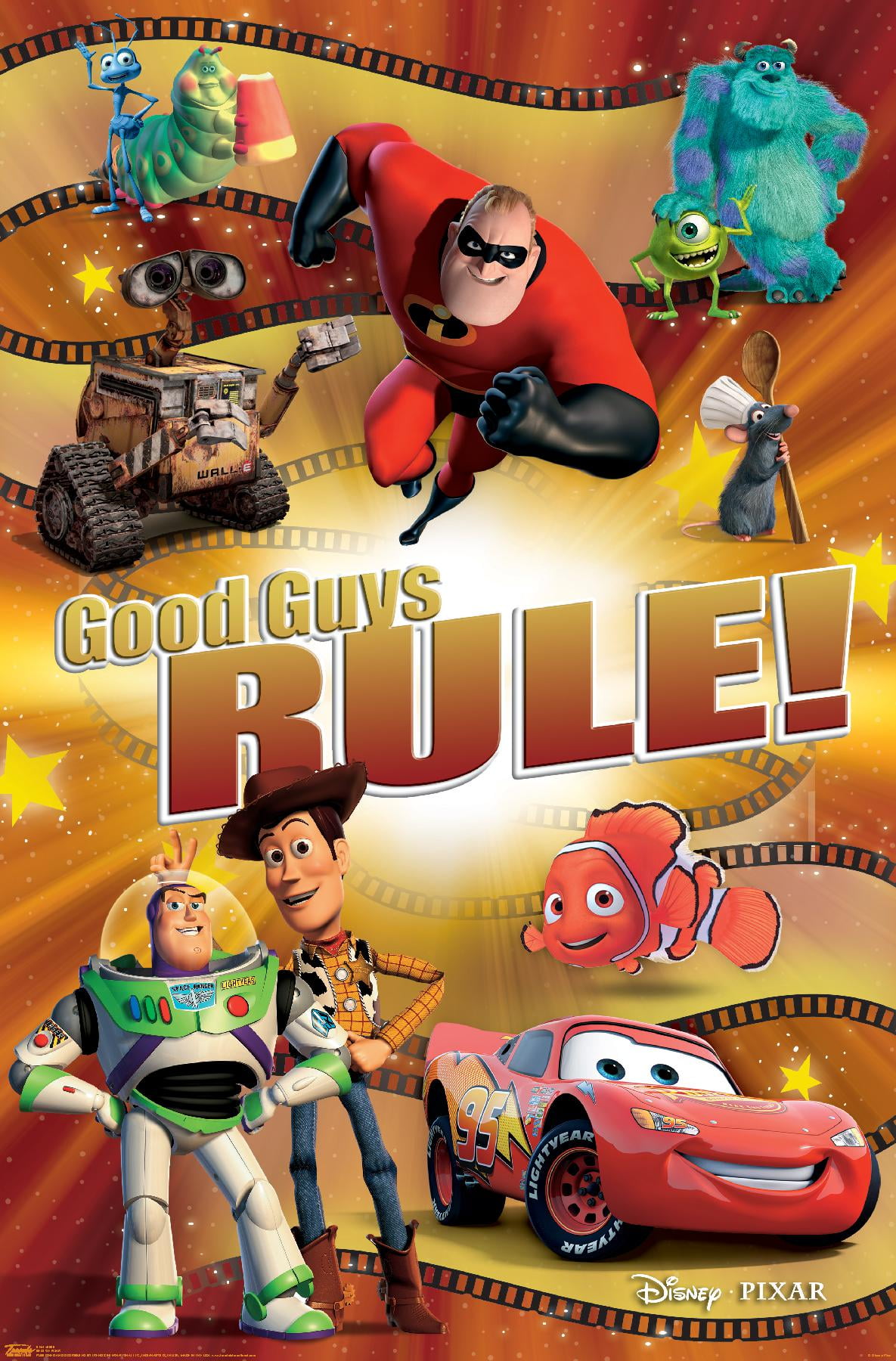 Disney Pixar - Best of Pixar - Good Guys Rule! Wall Poster, 14.725" x ...