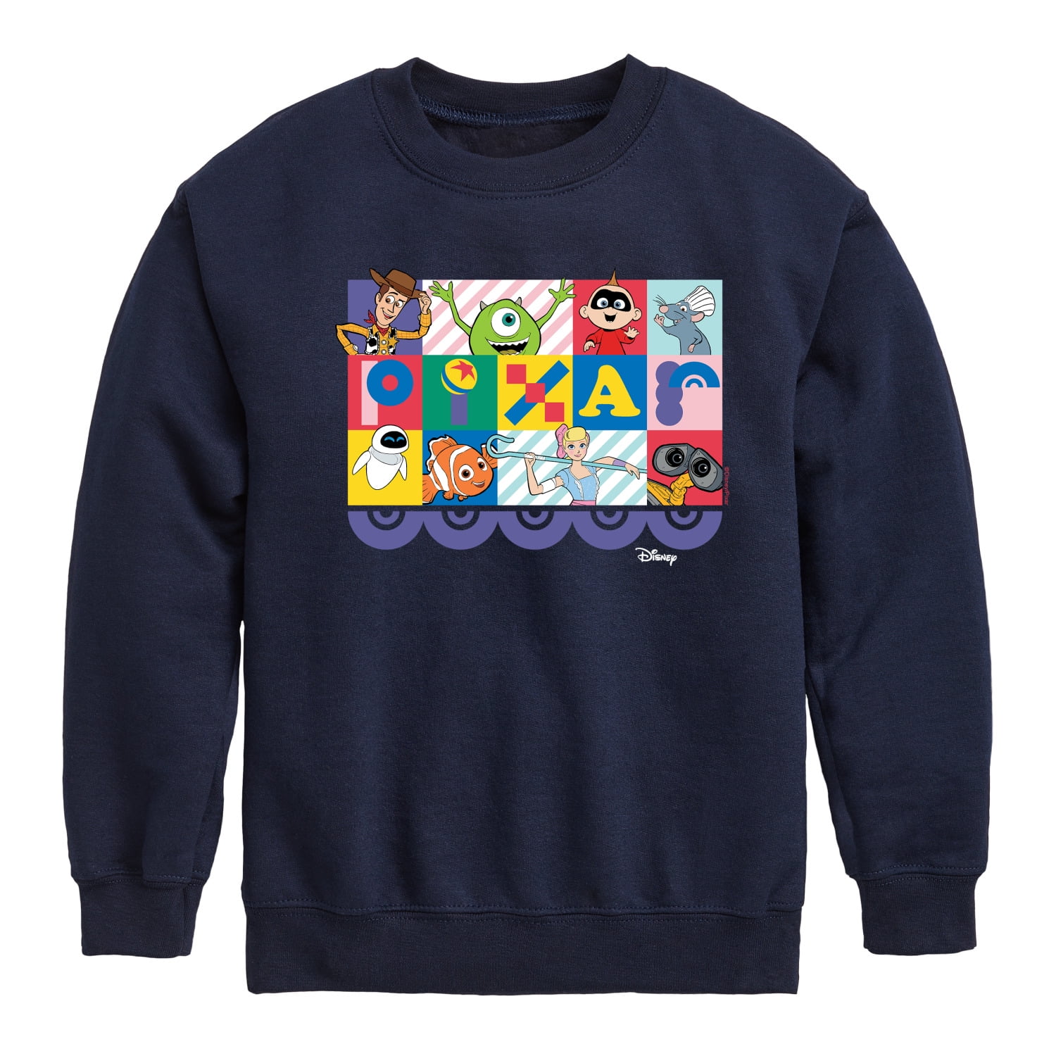 Disney - Pixar Block - Toddler & Youth Crewneck Fleece Sweatshirt ...