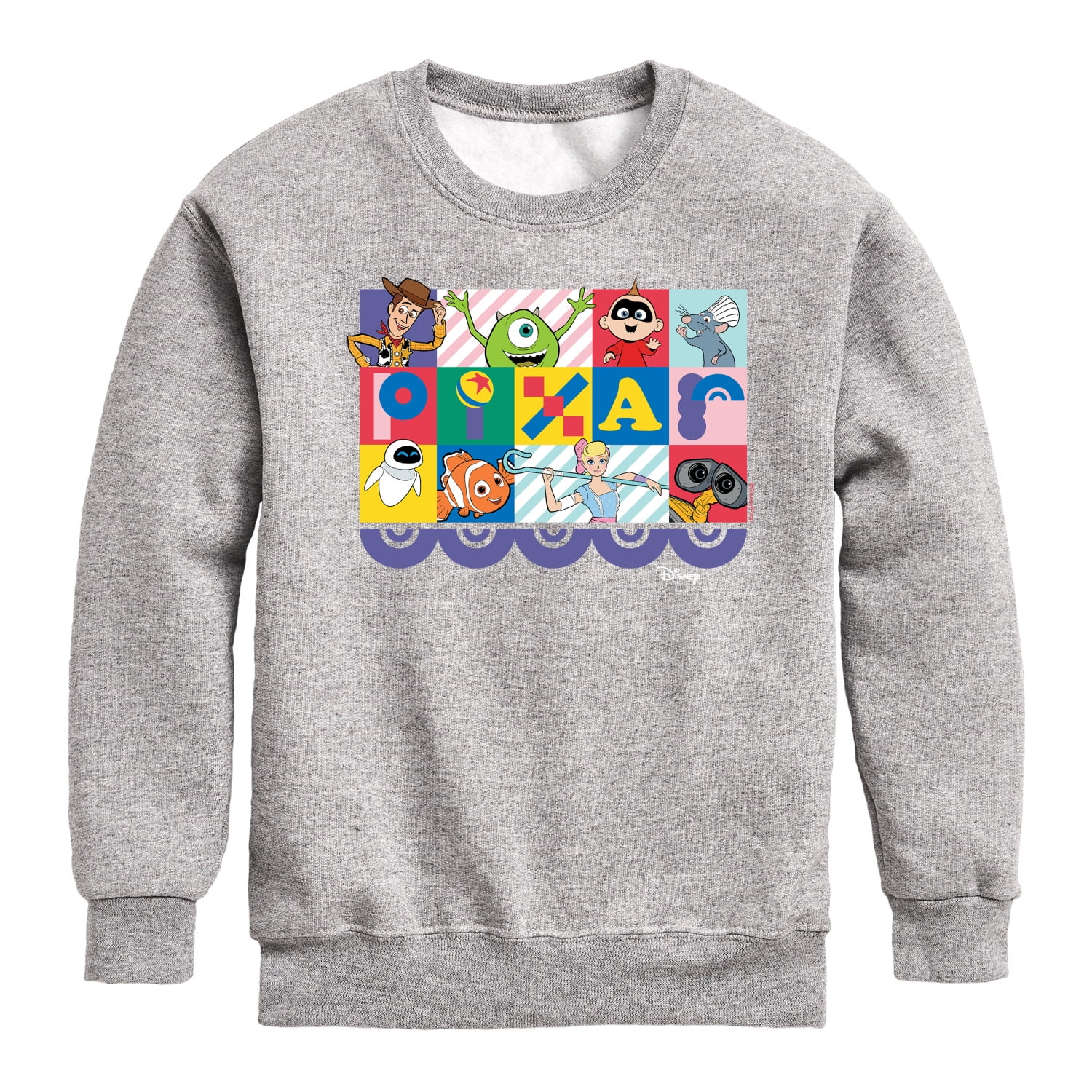 Disney - Pixar Block - Toddler & Youth Crewneck Fleece Sweatshirt ...