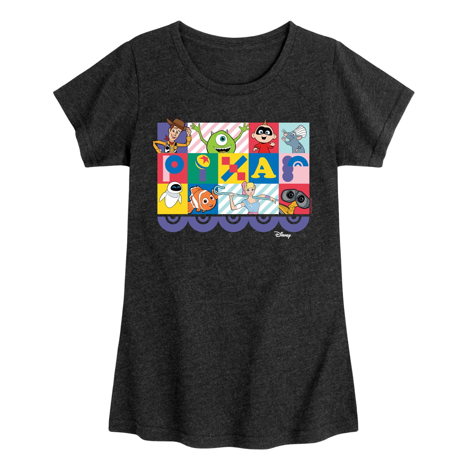 Disney - Pixar Block - Toddler & Youth Girls Short Sleeve Graphic T ...