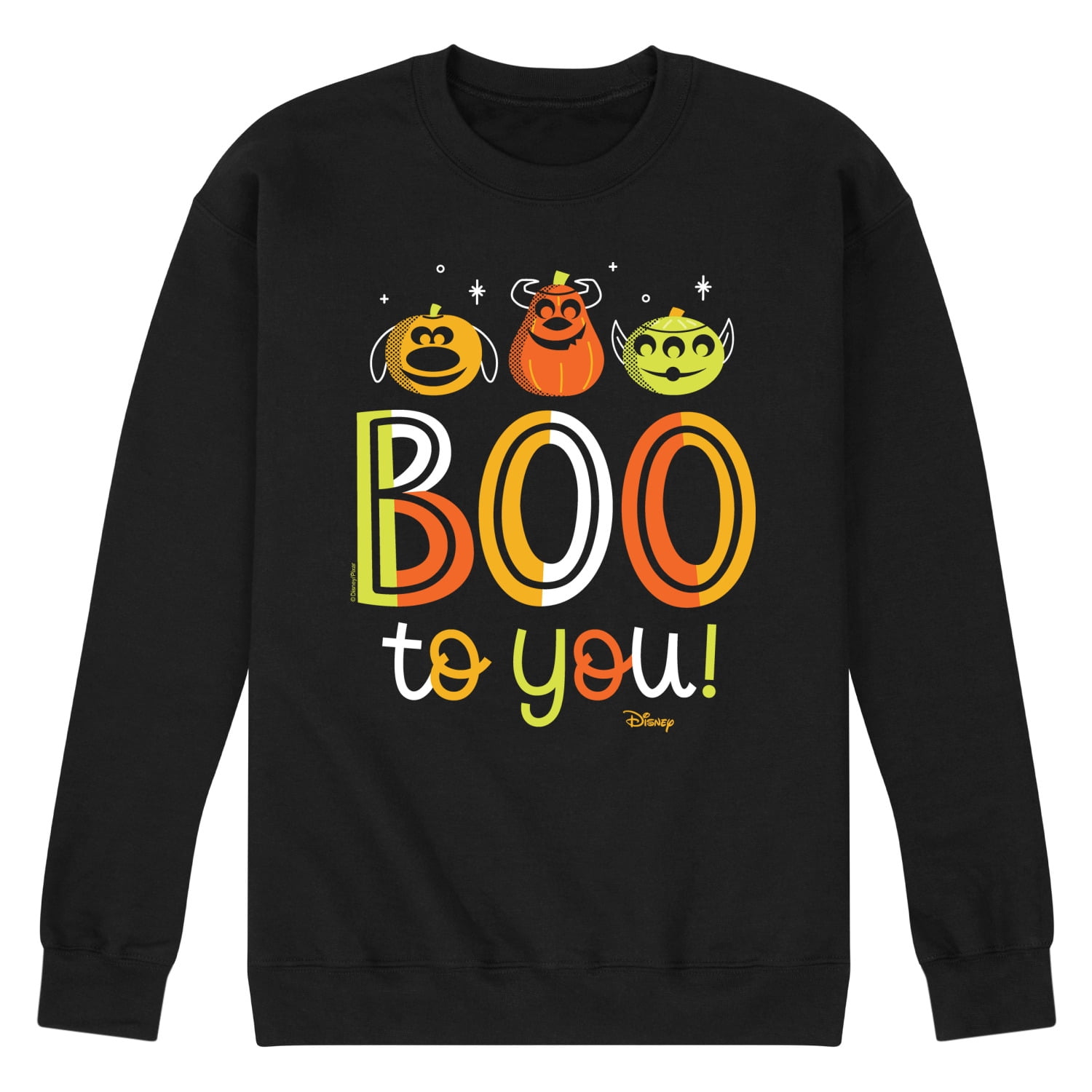 Disney Pixar - Boo To You - Men's Crew Neck Fleece Pullover - Walmart.com