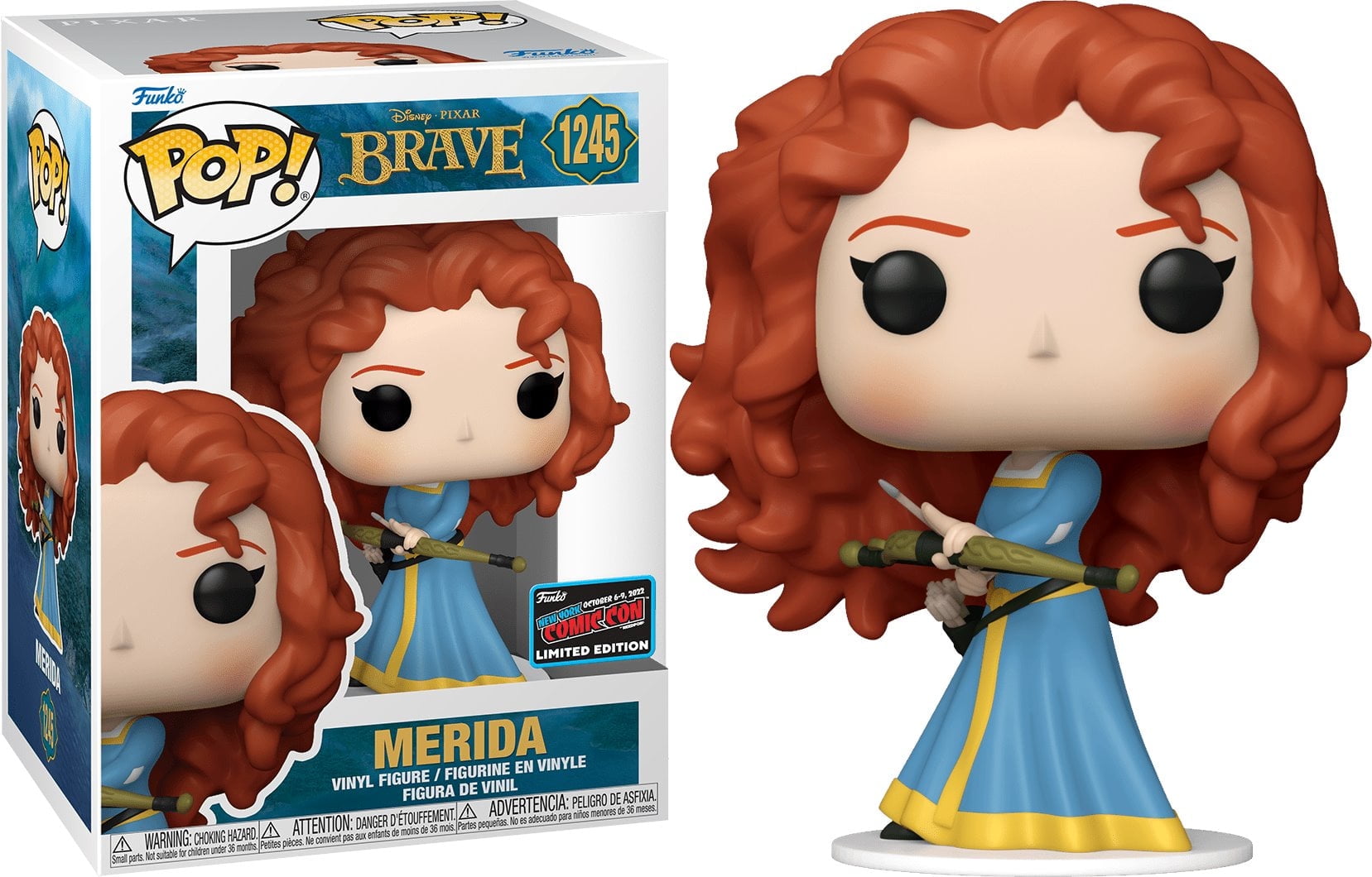 Disney Pixar Brave Merida NYCC (Official Sticker) Exclusive Funko Pop ...