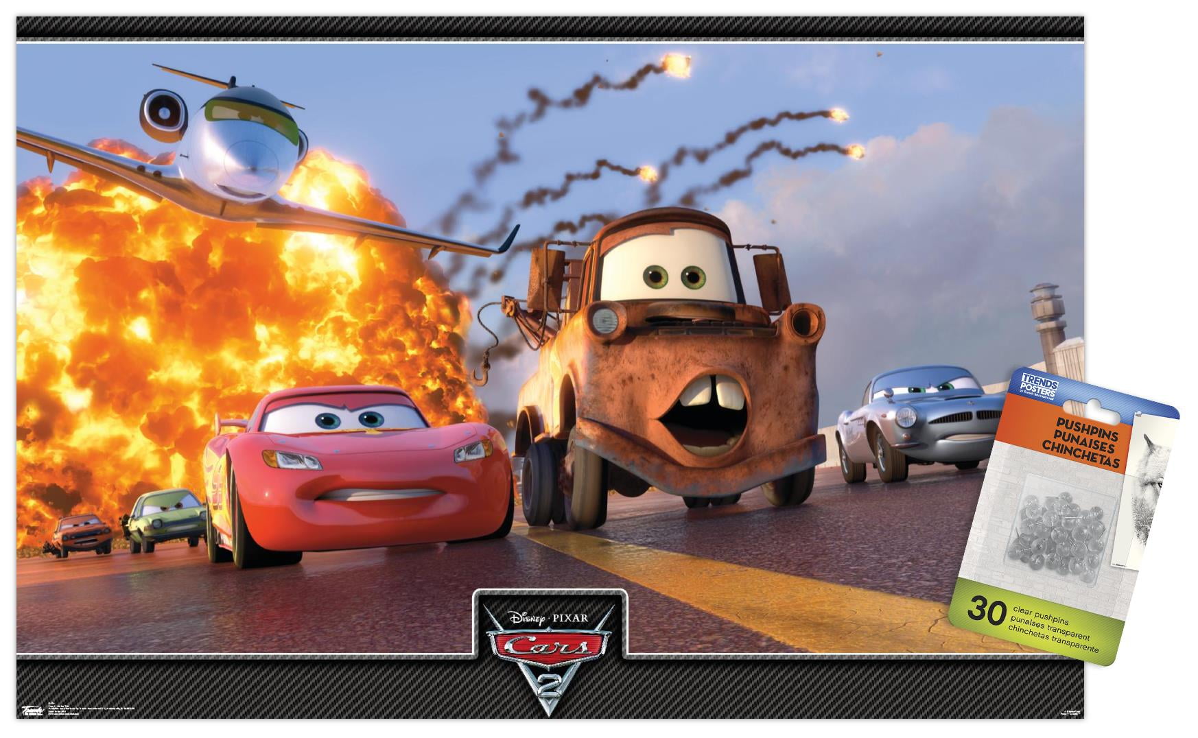 Disney Pixar Cars 2 - Action Trio Wall Poster with Push Pins, 14.725" x ...