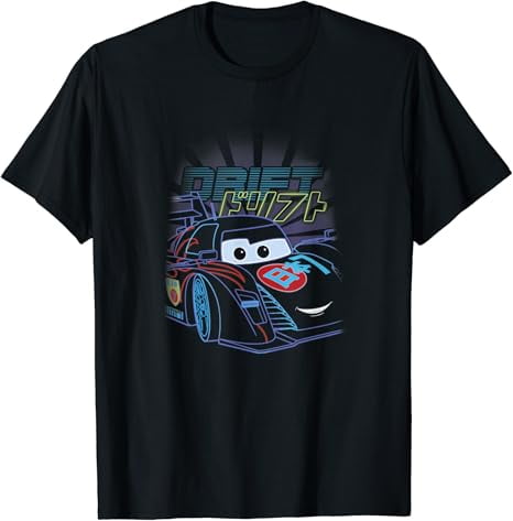 Disney Pixar Cars 2 Drift Shu Todoroki Vintage Neon Logo T-Shirt ...