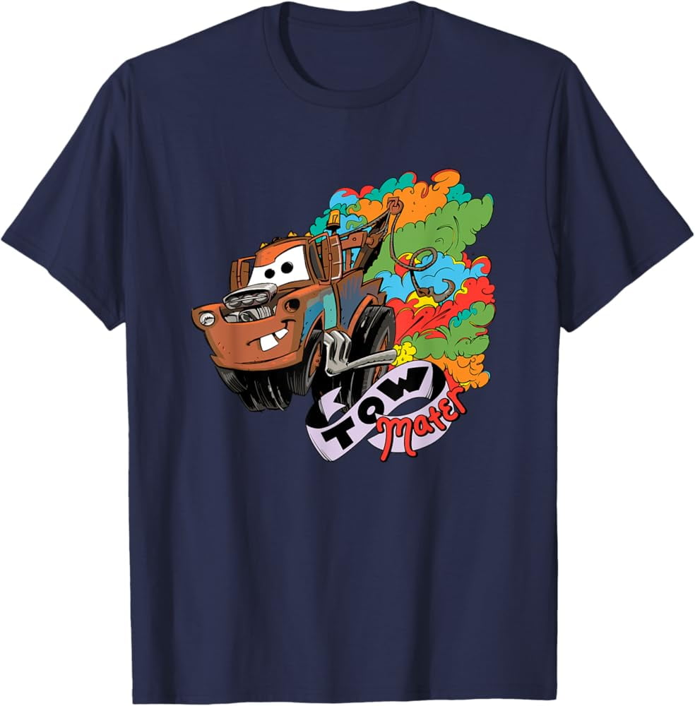 Disney Pixar Cars 2 Tow Mater Always Ready Colorful Shirt Shirt, Size L ...