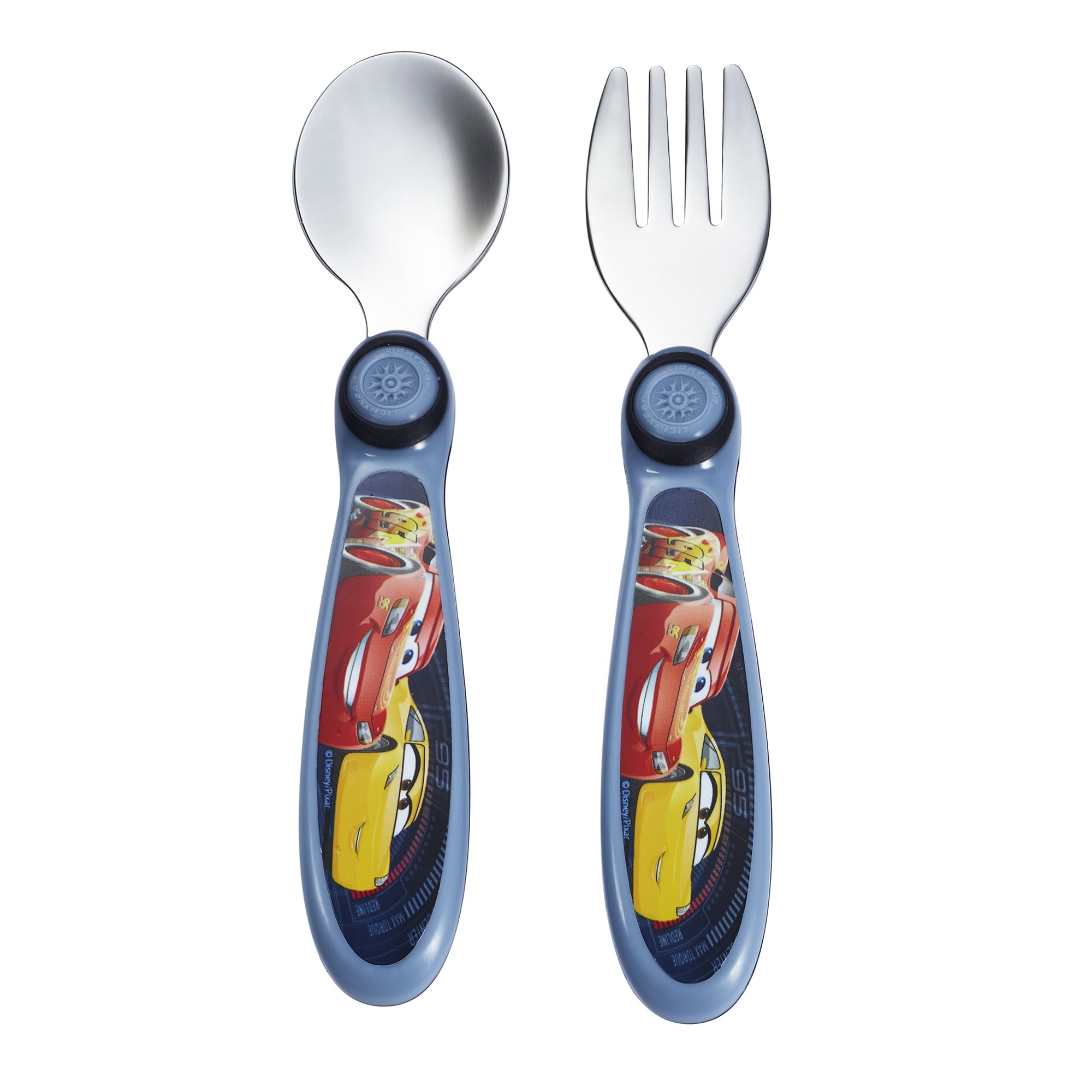 Disney Pixar Cars 3 Easy Grasp Fork & Spoon Toddler Flatware 9m ...