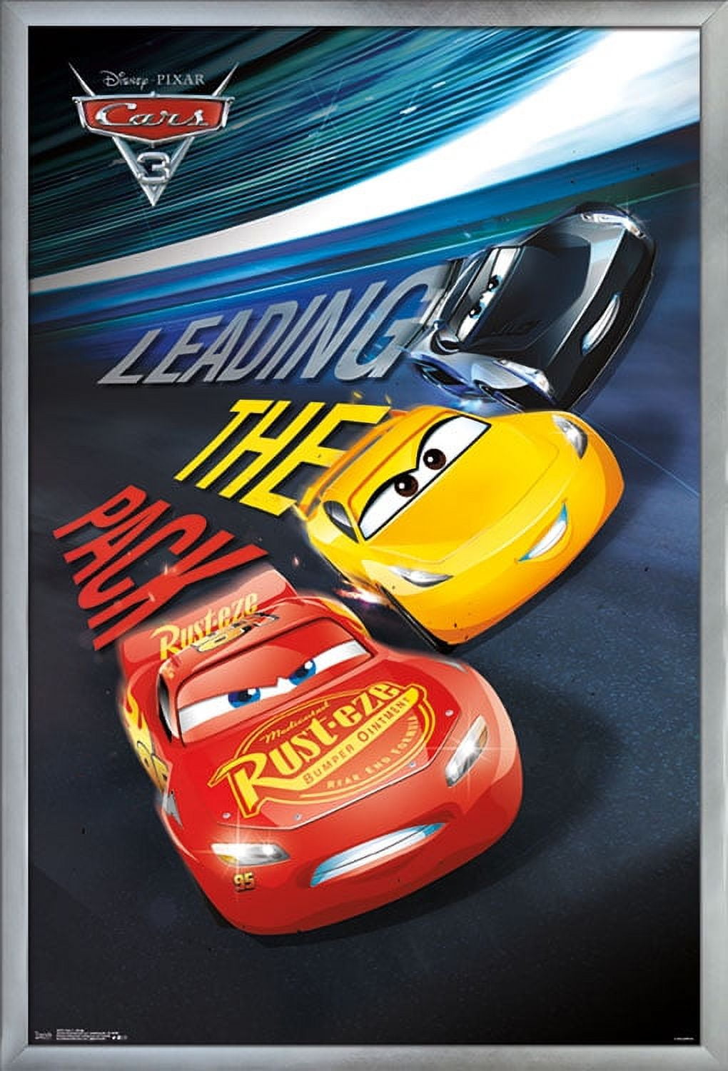 Disney Pixar Cars 3 - Group Wall Poster, 22.375" x 34", Framed ...
