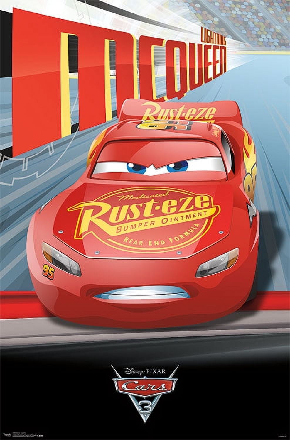 Disney Pixar Cars 3 - Lightning Wall Poster, 22.375" x 34" - Walmart.com