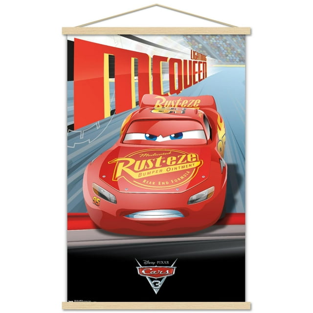 Disney Pixar Cars 3 - Lightning Wall Poster with Magnetic Frame, 22.375 ...