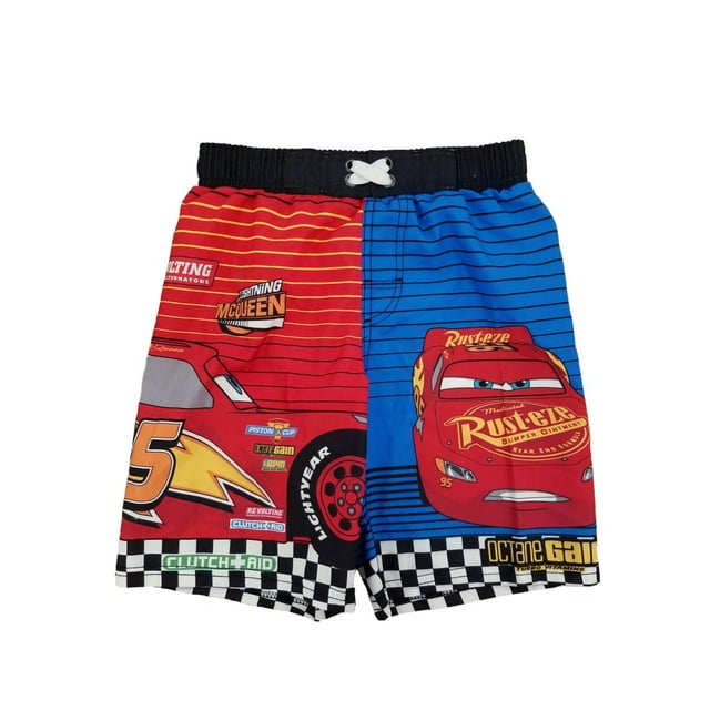 Disney Pixar Cars 3 Little Boys Lightning McQueen Swim Trunks Board ...