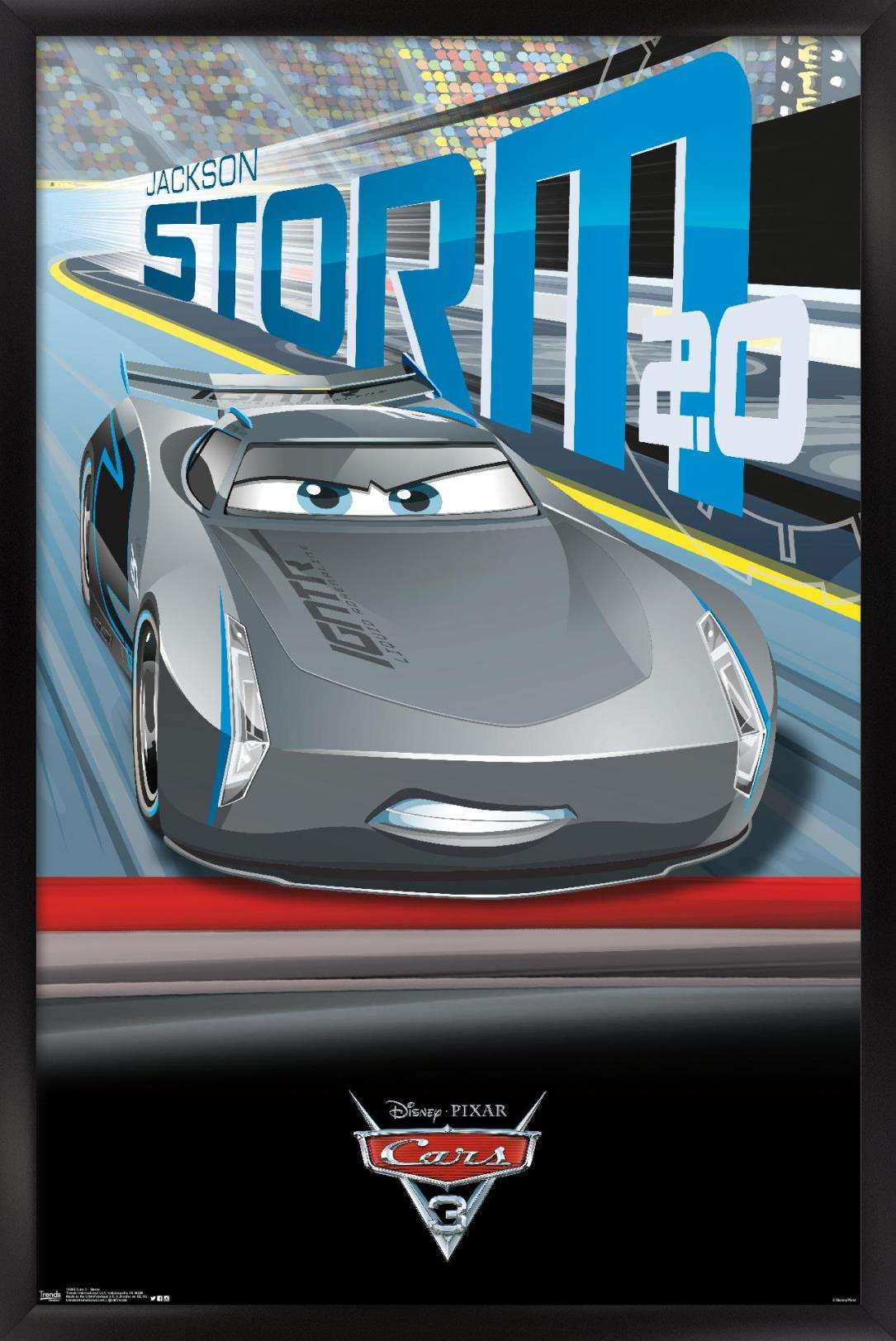 Disney Pixar Cars 3 - Storm Wall Poster, 14.725" x 22.375", Framed ...