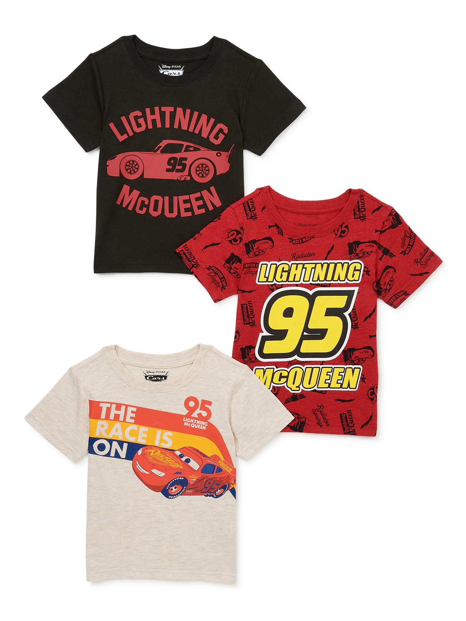 Disney Pixar Cars Baby and Toddler Boy Short-Sleeve T-Shirts Multipack ...