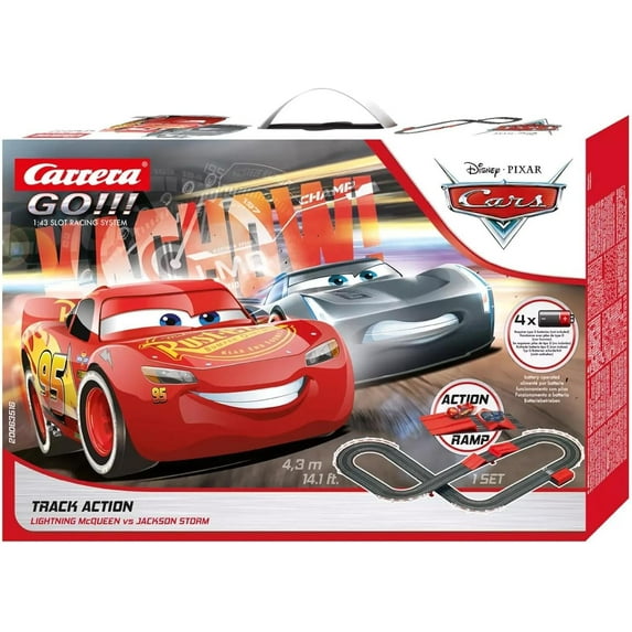 Disney Pixar Cars Battery Operated 1:43 Scale Slot Car Racing Toy Track ...
