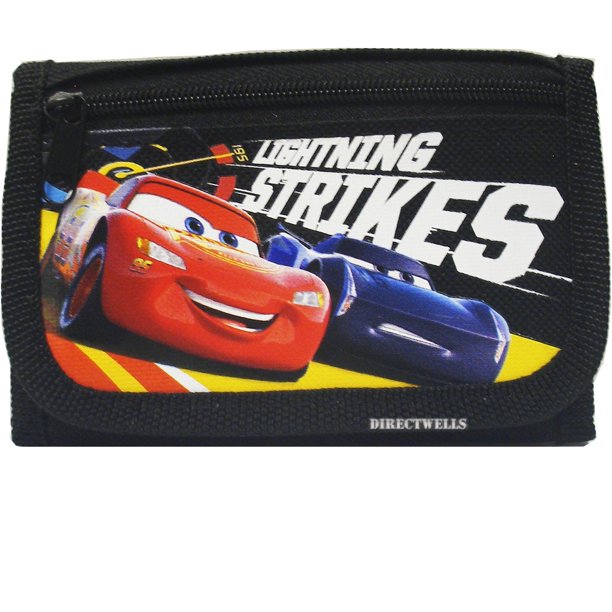 Disney Pixar Cars Blazing New Trails Lightning McQueen Trifold Wallet ...