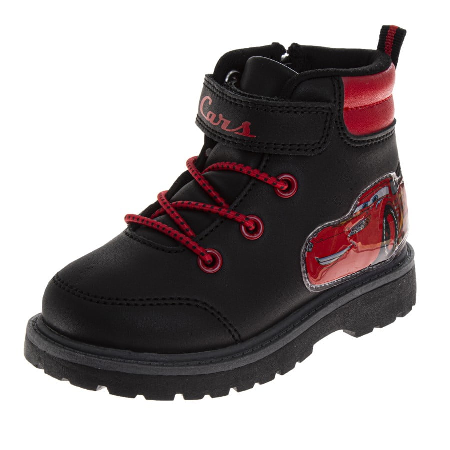 Disney Pixar Cars' Boys Casual Boots. (Toddler Little Kids), Black Red ...