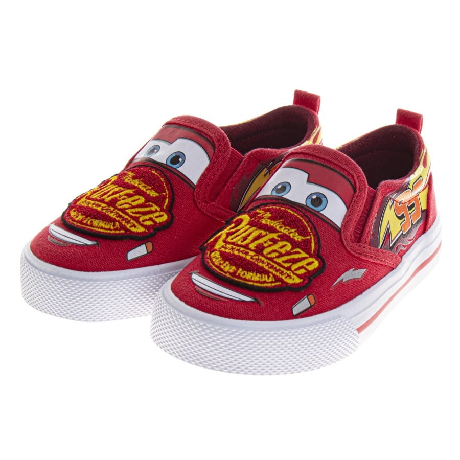 Disney Pixar Cars Boys Slip On Canvas 3D Slippers Featuring Lightning ...