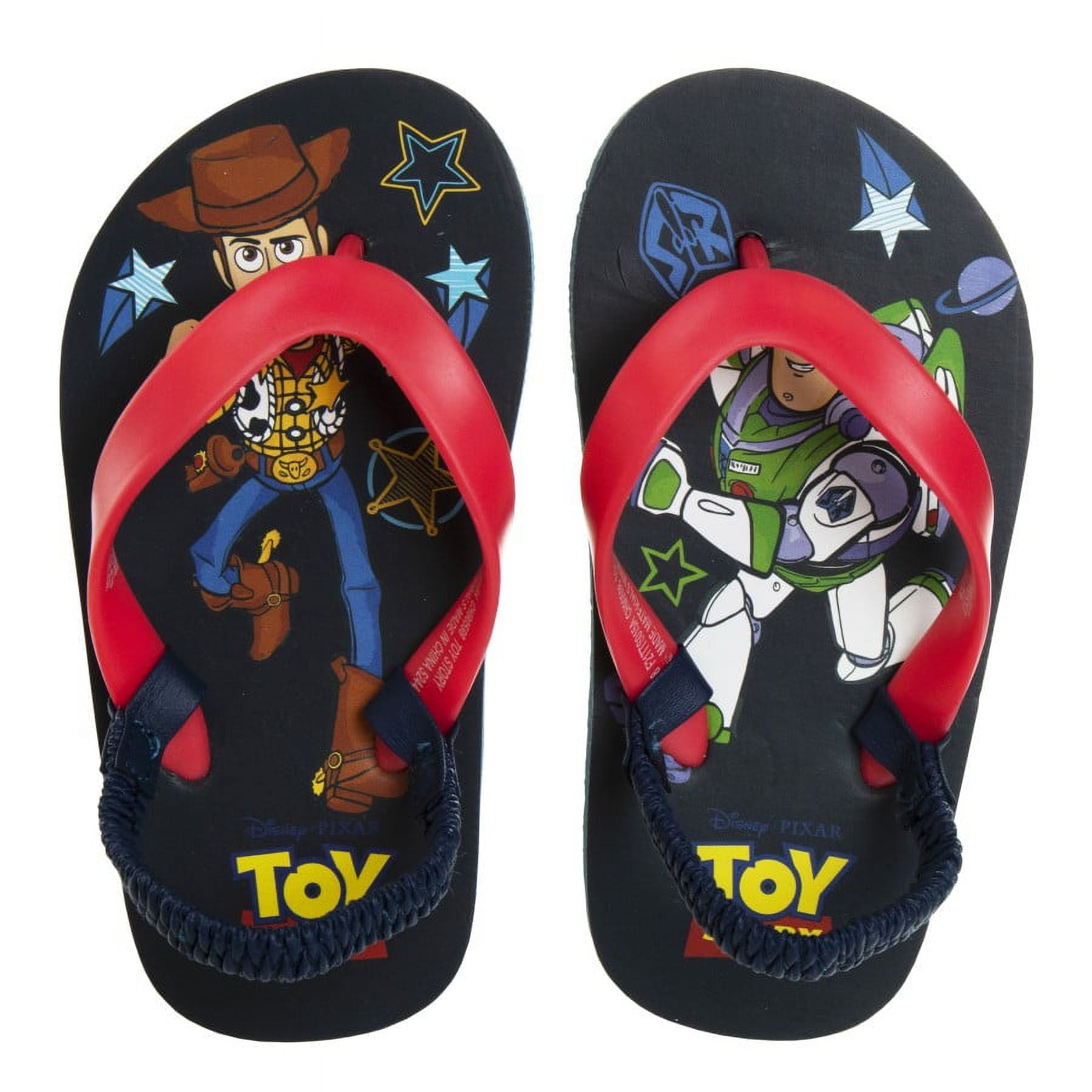 Disney Pixar Cars Boys Toddler Flip Flops with back strap - Navy, 9-10 ...