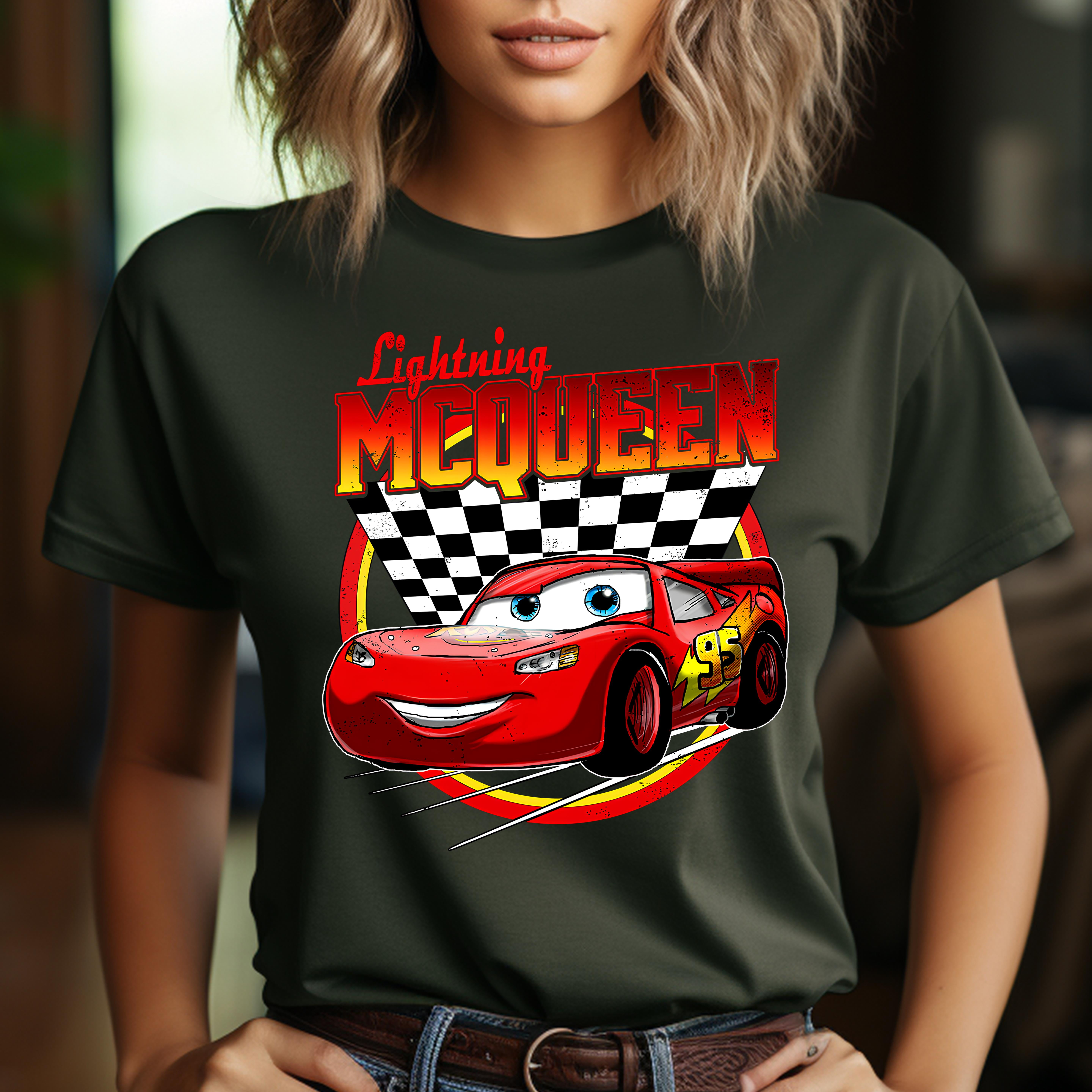 Disney Pixar Cars Characters Lightning McQueen Checkerboard Racing ...