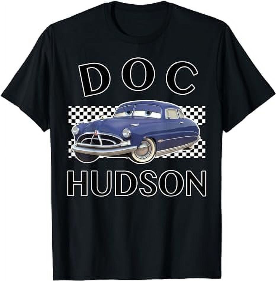 Disney Pixar Cars Doc Hudson Vintage Race Stripe Logo T-Shirt - Walmart.com