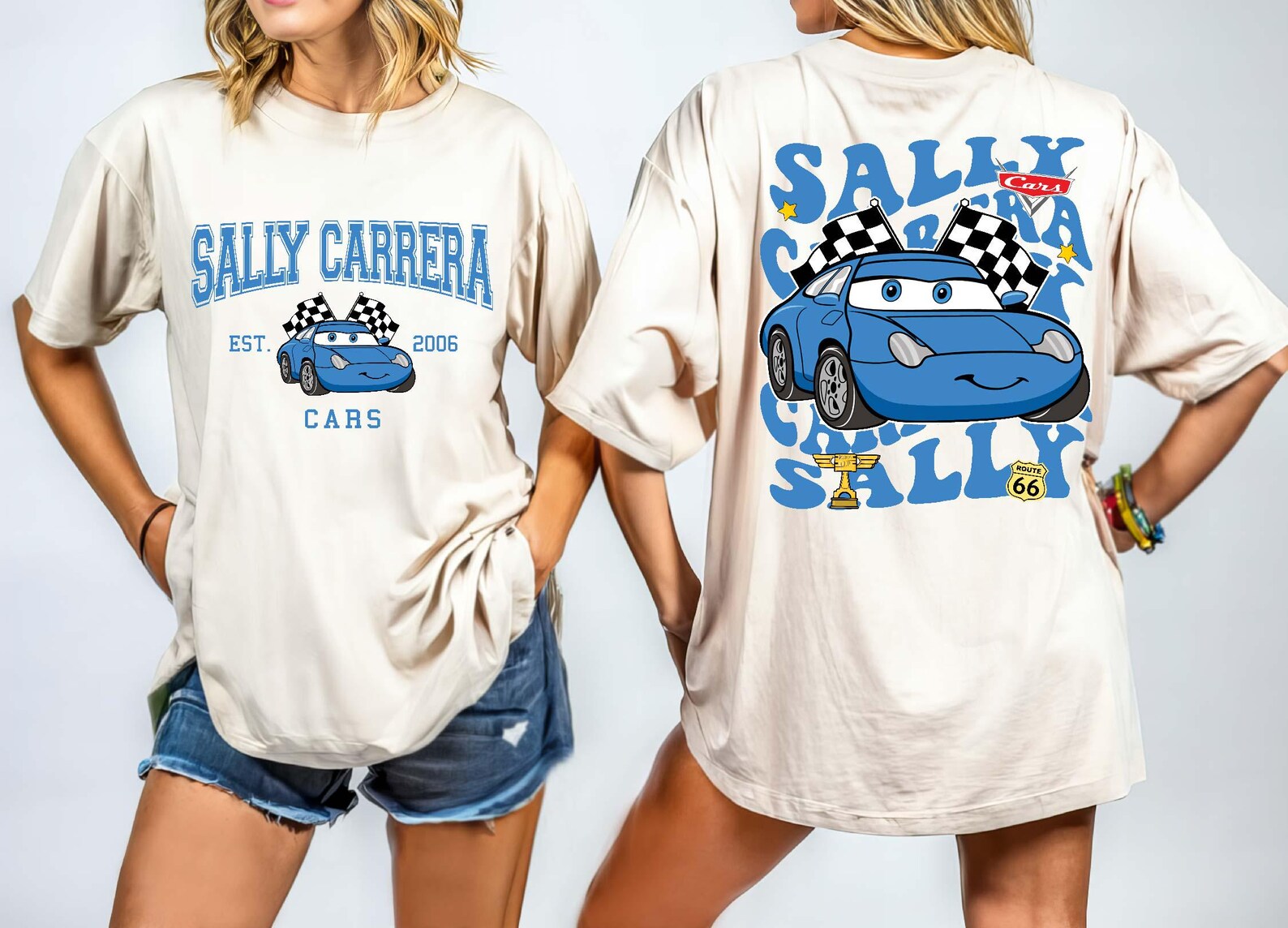 Disney Pixar Cars Est 2006 2Sdide T-Shirt, Comfort Colors Cars Sally ...