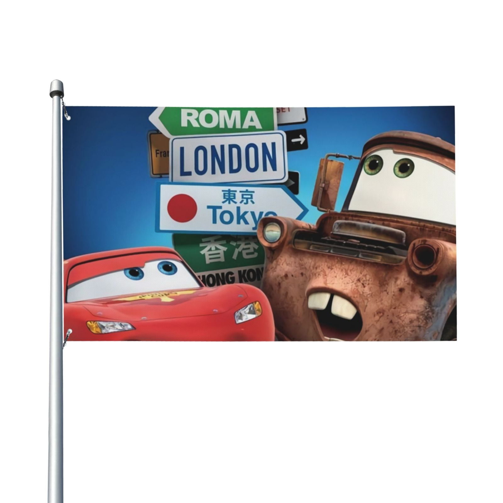 Disney Pixar Cars Garden Flag 3x5 Feet Indoor Decoration Flag Outdoor ...