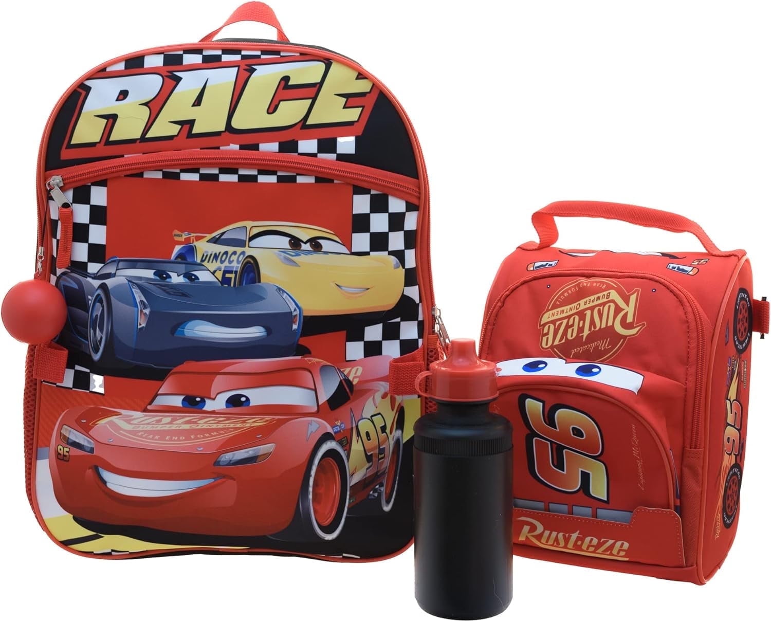 Disney Pixar Cars Girls & Boys 4-Piece School Backpack Set with Front ...
