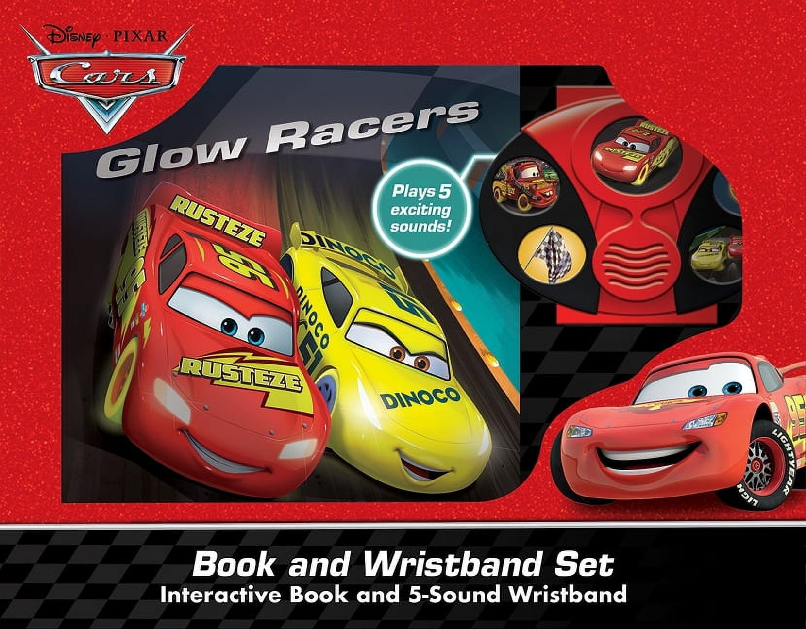 Disney Pixar Cars: Glow Racers Book and 5-Sound Wristband Set ...