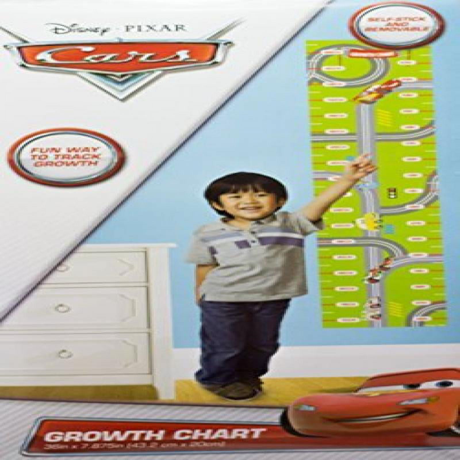 Disney Pixar Cars Growth Chart Self-stick and Removable Wall Sticker ...