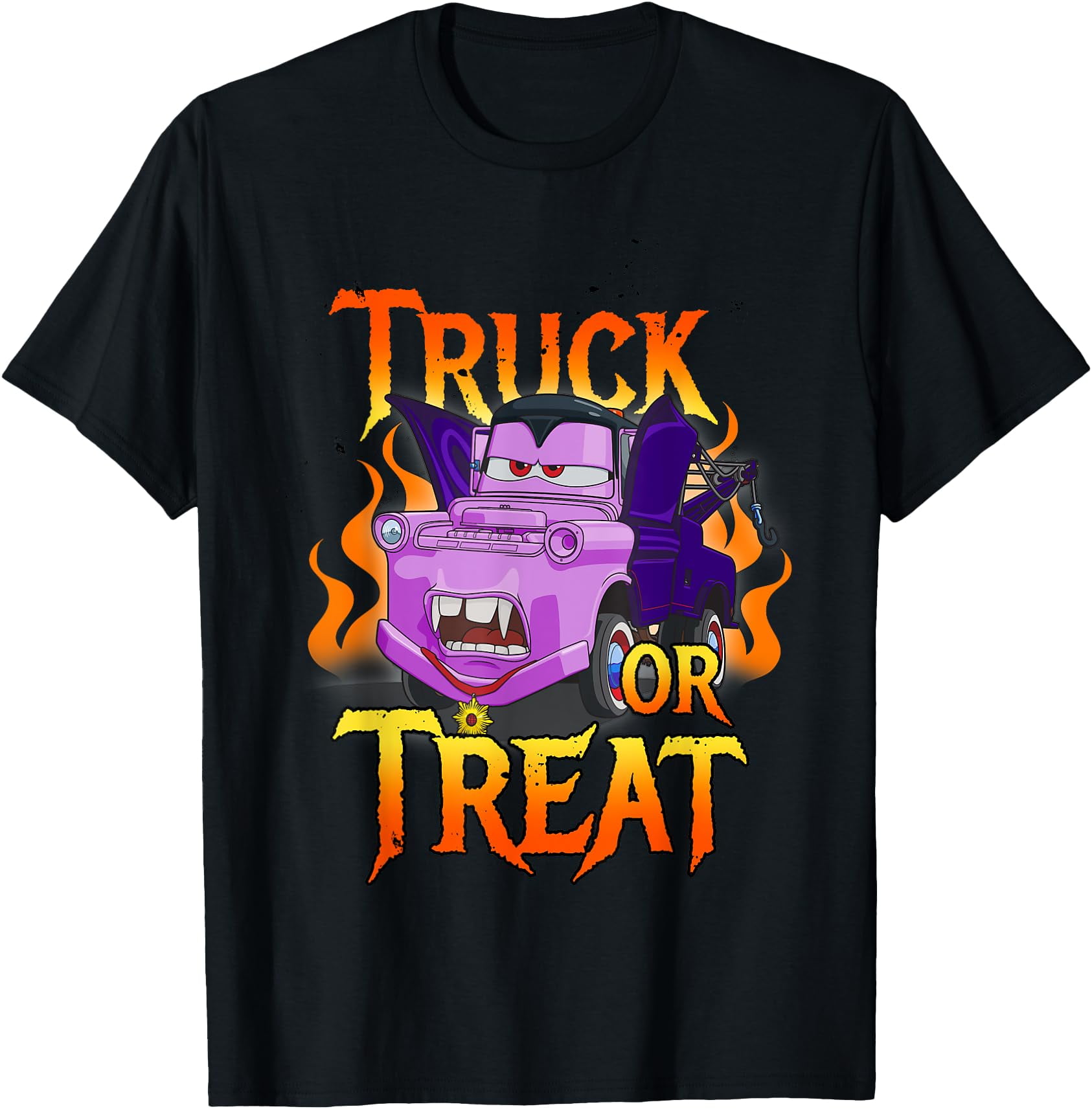 Disney Pixar Cars Halloween Vampire Truck Or Treat T-Shirt - Walmart.com